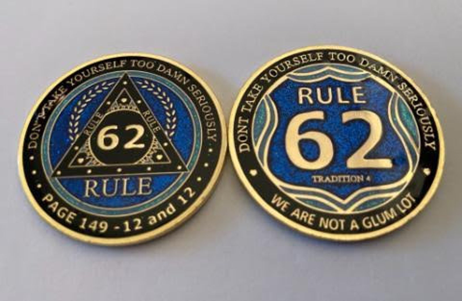 Rule 62 Token--tri-plate Token. Comes in 9 Colors and Two Designs ...