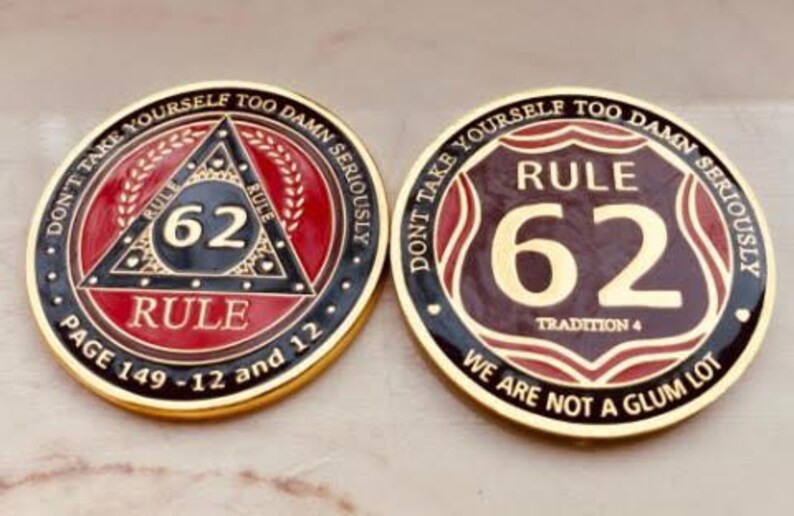 Rule 62 Token--tri-plate Token. Comes in 9 Colors and Two Designs ...