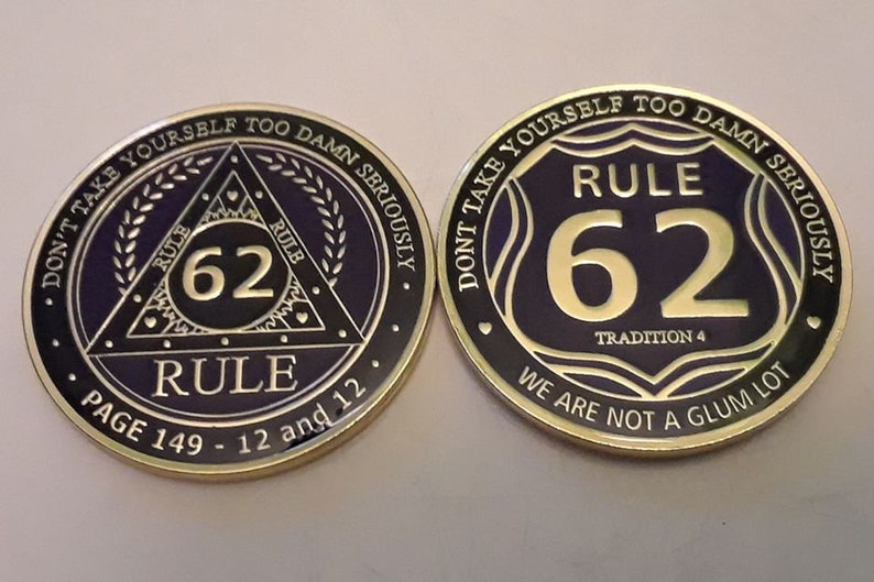 Rule 62 Token--tri-plate Token. Comes in 9 Colors and Two Designs ...