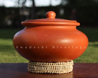 Unglazed Clay Handi/ LEAD-FREE Clay Pot for Cooking With Lid/ - Etsy
