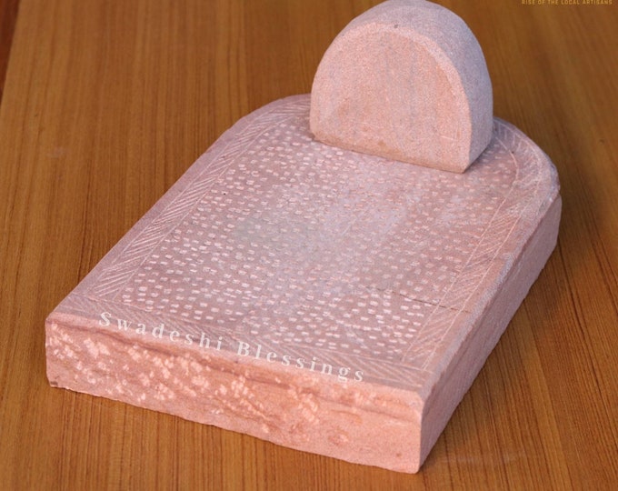 Large Grinding Stone on Stand, Antique Round Grinding Stone Art, Carved ...