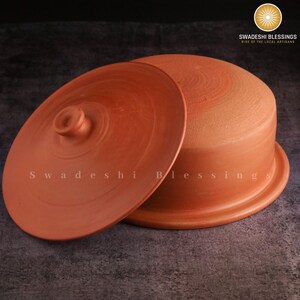 Unglazed Clay Pot With Lid for Cooking, Serving/ Earthen Kadai/ Clay ...