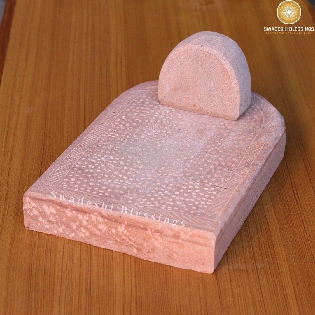 Traditional Stone Silbatta for Spices, Herbs, Seasonings/ Portable Sil ...