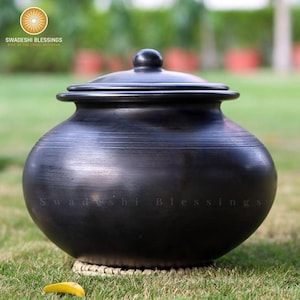 Handmade Unglazed Clay Handi Cooking Pot: Lead-free Ayurvedic Earthen ...