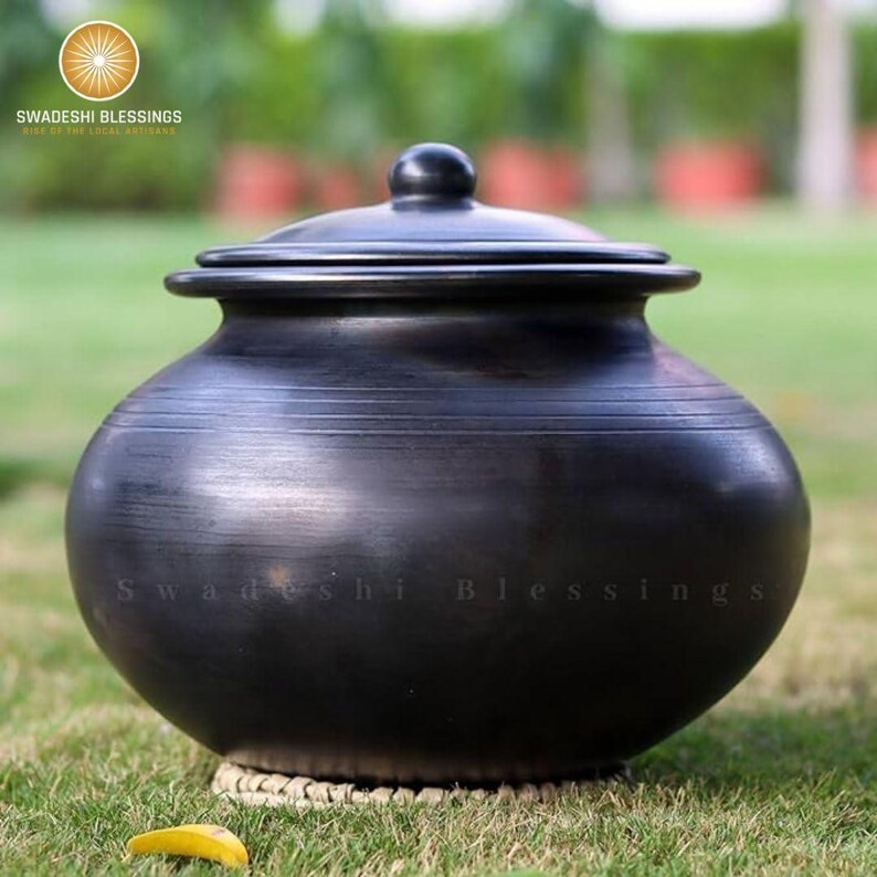 Handmade Unglazed Clay Handi Cooking Pot: Lead-free Ayurvedic Earthen ...
