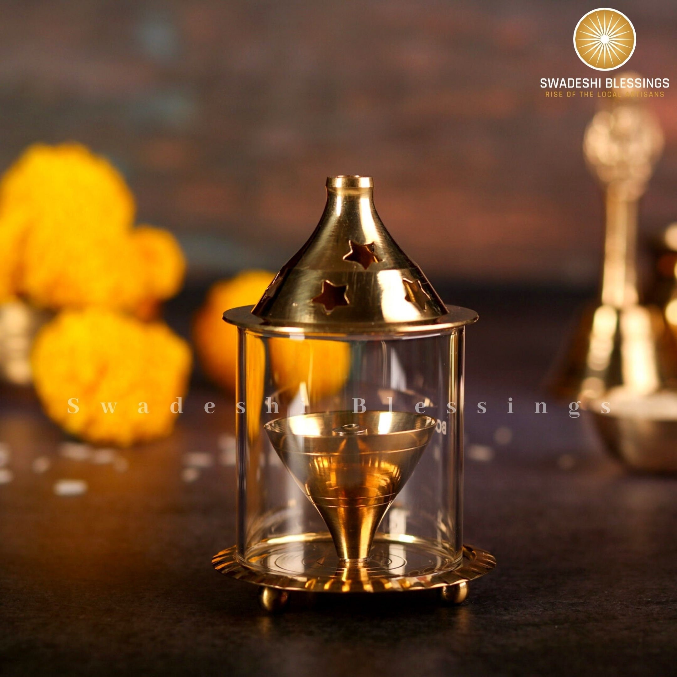 Vintage Pure Brass Akhand Diya for Pooja & Living Room / - Etsy