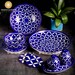 Antique Handpainted Royal Blue Pottery Tableware Set9pcs/ - Etsy