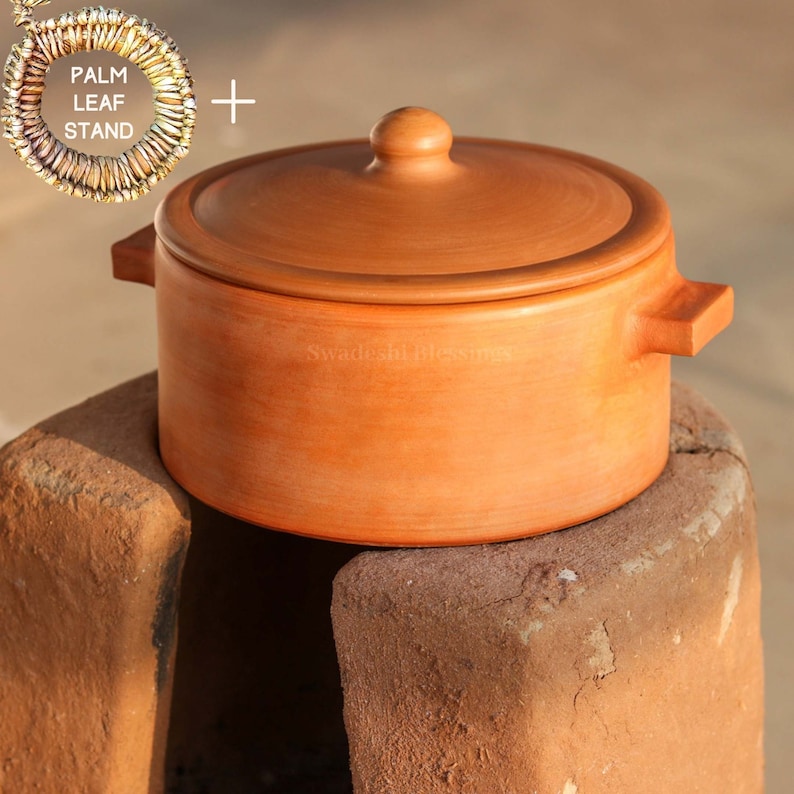 Unglazed Clay Handi/ LEAD-FREE Clay Pot for Cooking With Lid/ - Etsy