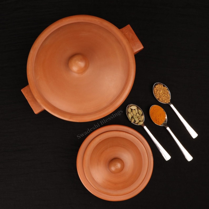Unglazed Clay Handi/ LEAD-FREE Clay Pot for Cooking With Lid/ - Etsy