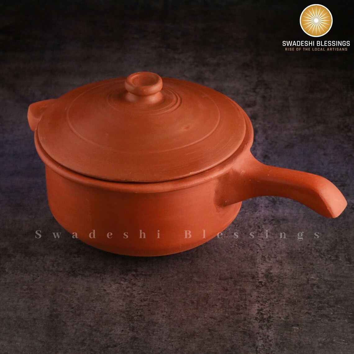 Unglazed Clay Sauce Pan With Lid/ Earthen Wok/ Clay Skillet/ - Etsy