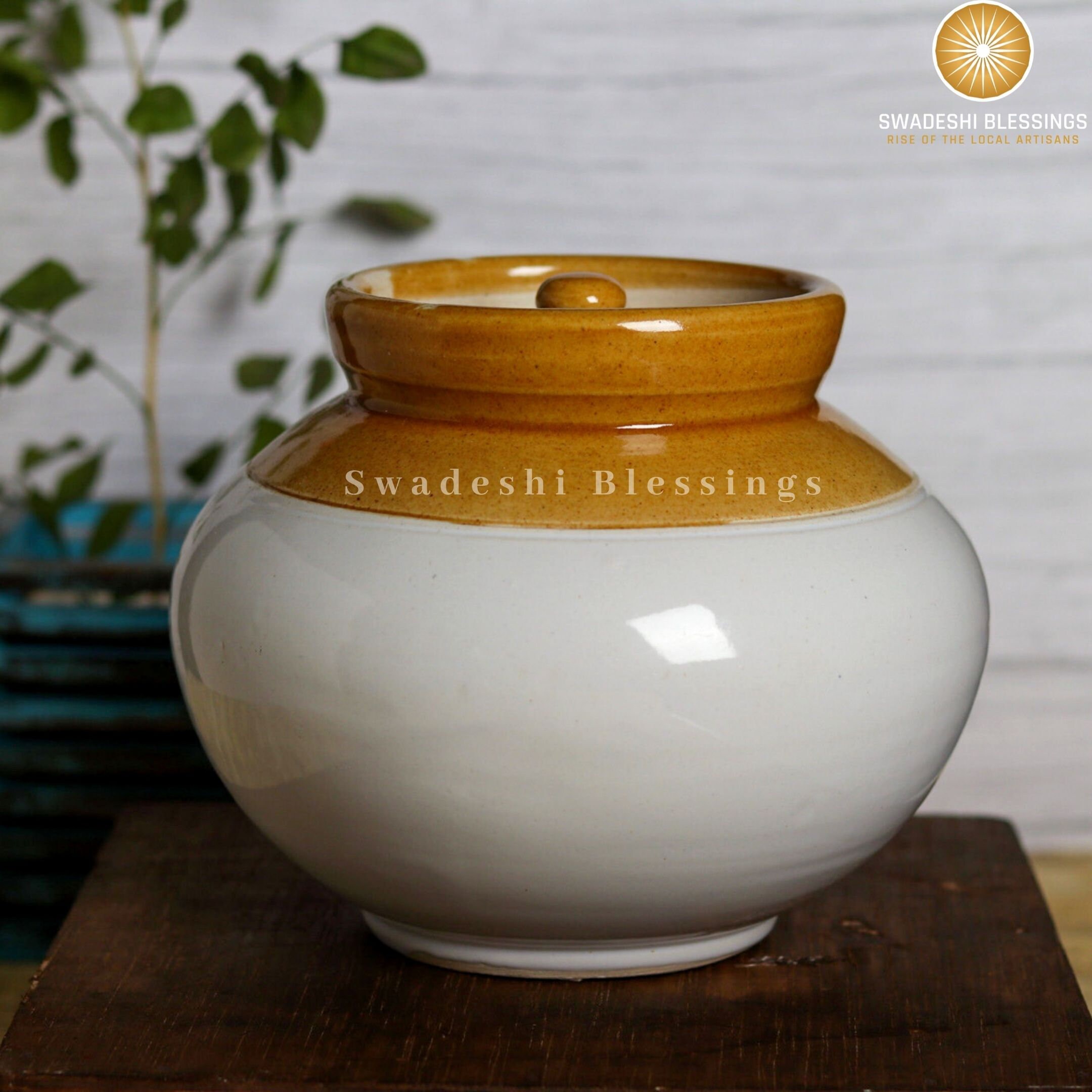 Ceramic Round Pickle Jar/ Pickle Pot/ Indian Aachar Barni - Etsy