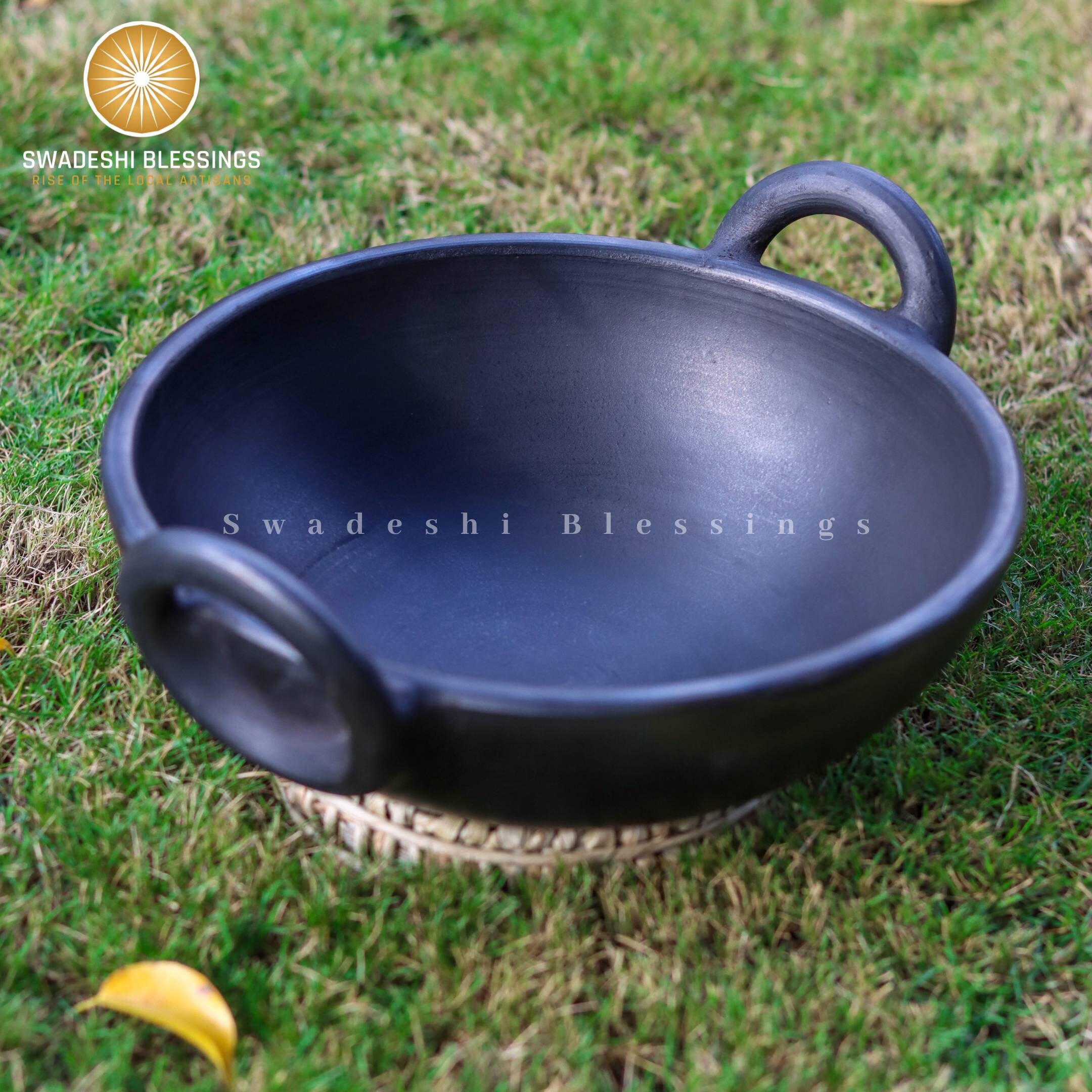 Handmade Unglazed Clay Kadai: Earthen Cooking Pot, Lead-free Ayurvedic ...