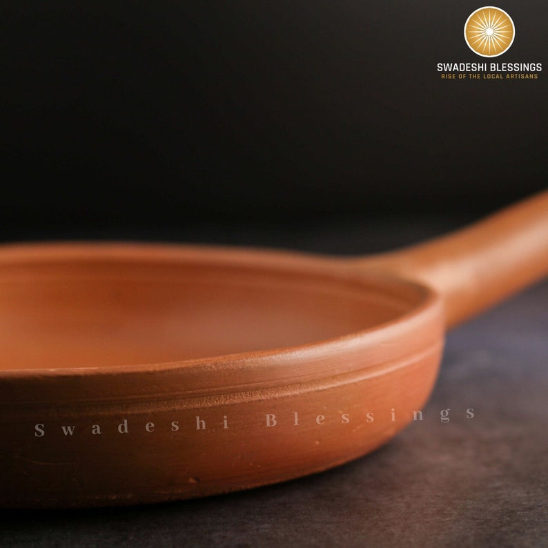Unglazed Clay Frying Pan/ Earthen Wok/ Clay Skillet 10 - Etsy