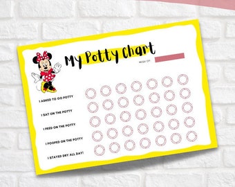 Minnie Mouse Potty Chart - Etsy