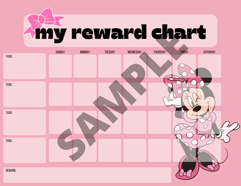 Minnie Mouse Reward Chart Reward Chart Minnie Mouse Chart - Etsy Hong Kong