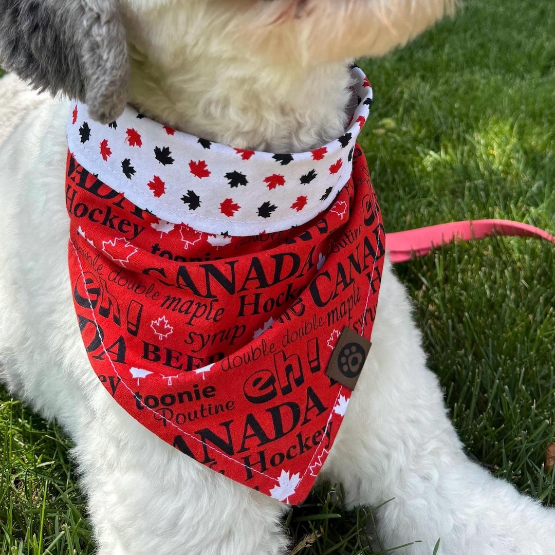 Canada Bandana, Reversible, Tie and Snap, Dog Lover, Canadian Eh, Maple ...