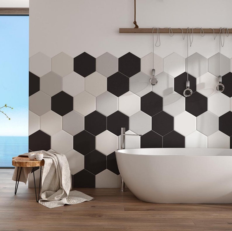 Hexagon Tiles Hexagon Ceramic Tiles Hexagon Floor Tile - Etsy