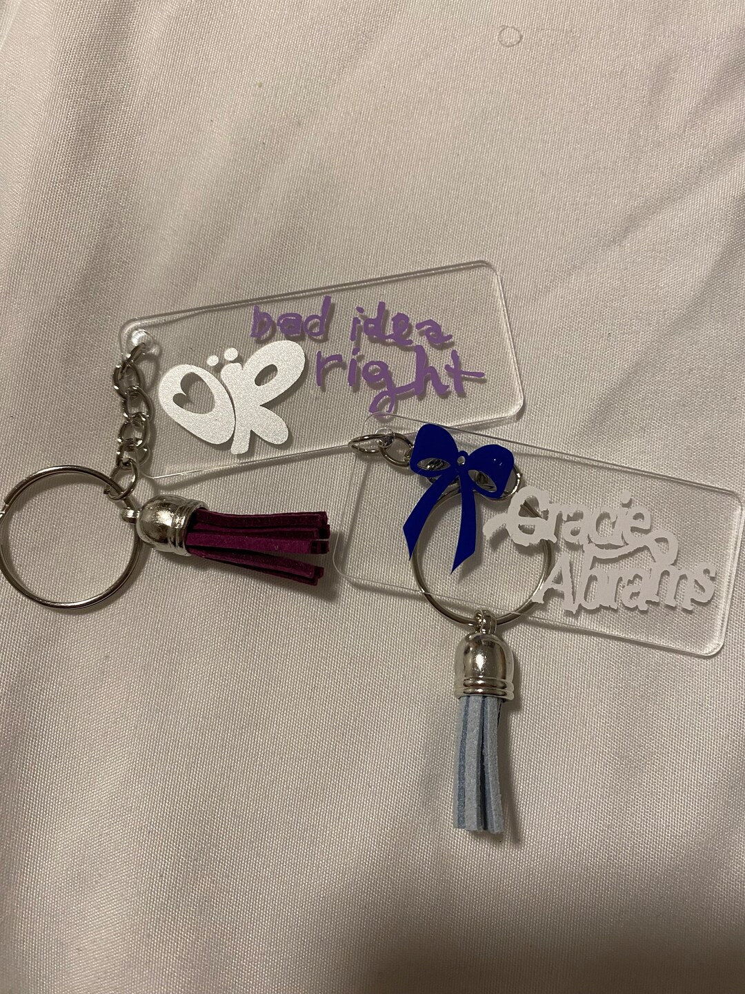 Olivia Rodrigo and Gracie Abram's Keyrings - Etsy UK