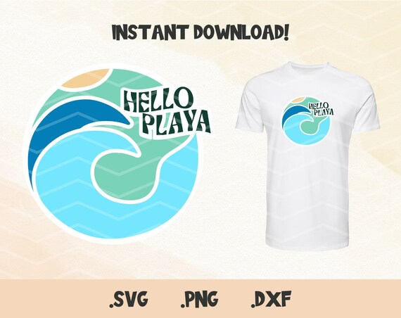 Hello Playa Dxf Beach Sticker SVG Digital Download Cute Dreams - Etsy