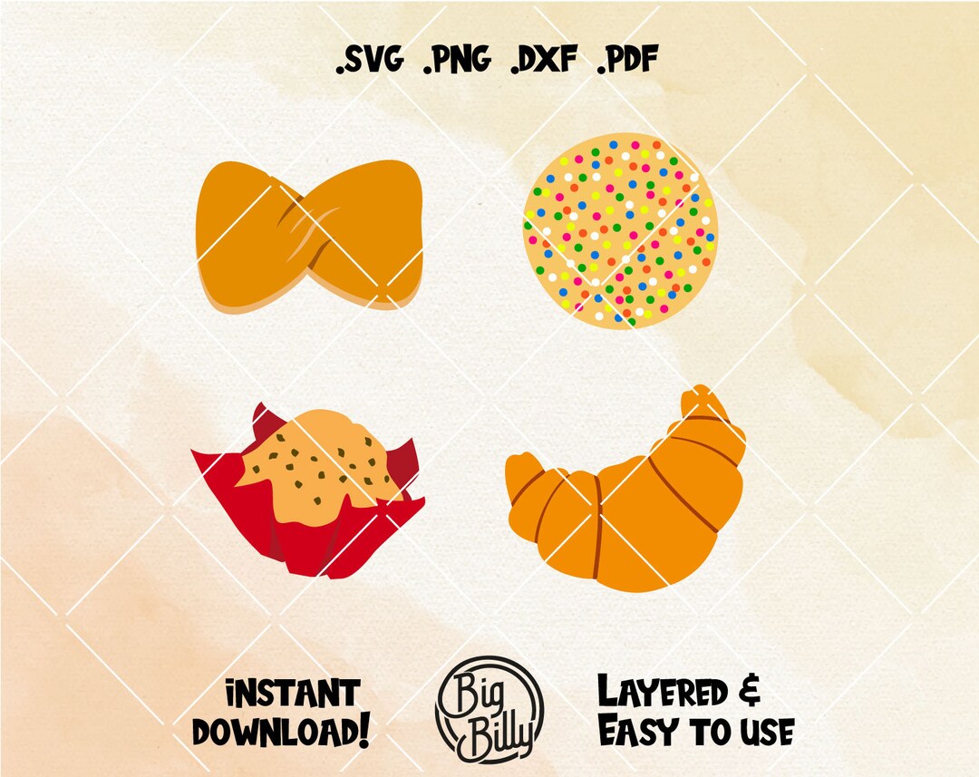 Mexican Pan Dulce SVG File Mexican Conchas Churros Cuernitos Svg Pan ...