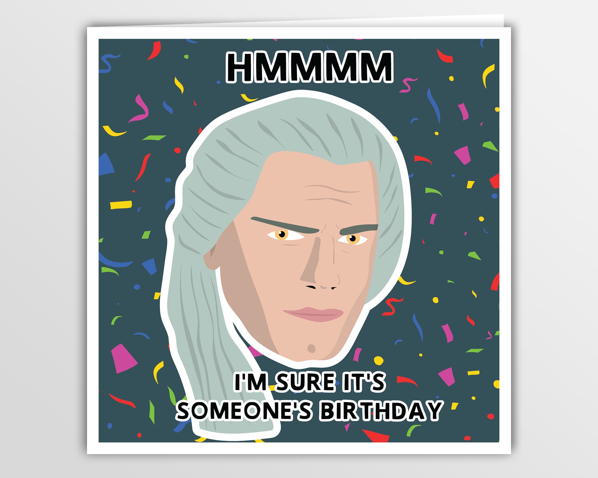 The Witcher Birthday Card, Happy Birthday Hmm.. Geralt of Rivia Card ...
