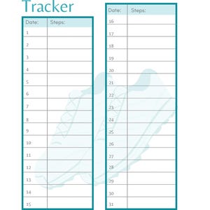Step Tracker | Walking Log | Fillable Fitness Tracker | Steps Counter ...