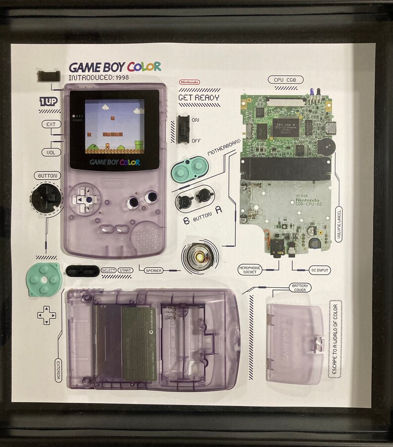 Game Boy Color Disassembled - Etsy
