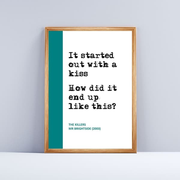 Mr Brightside - Etsy