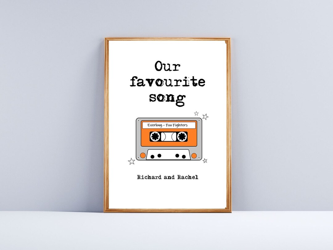Favourite Song Poster, Print, Wall Art - Cassette - Etsy