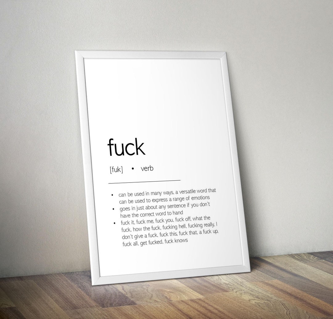 Fuck Definition Print Dictionary Poster Kitchen Wall Art Definitions fuck-definition-print-dictionary-poster-kitchen-wall-art-definitions