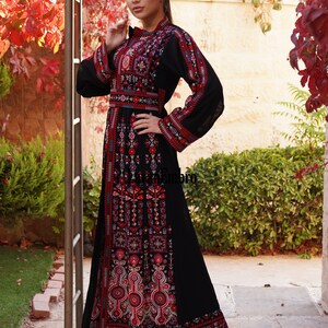 Palestinian Embroidered Thawb Dress Available in - Etsy