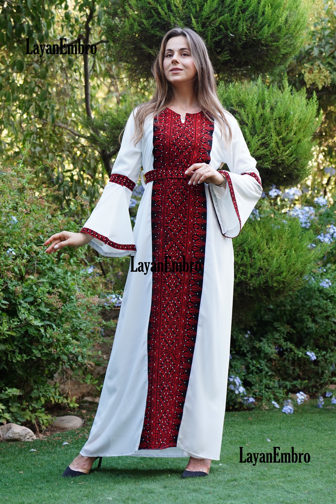 Embroidered Dress - Thawb - Abaya - Kaftan. مطرزات شرقية عربية - ثوب ...