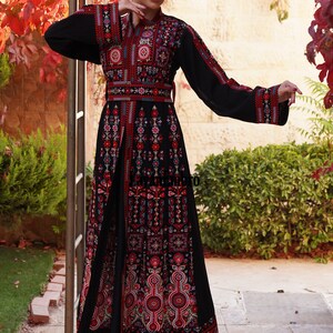 Palestinian Embroidered Thawb Dress Available in - Etsy