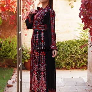 Palestinian Embroidered Thawb Dress Available in - Etsy