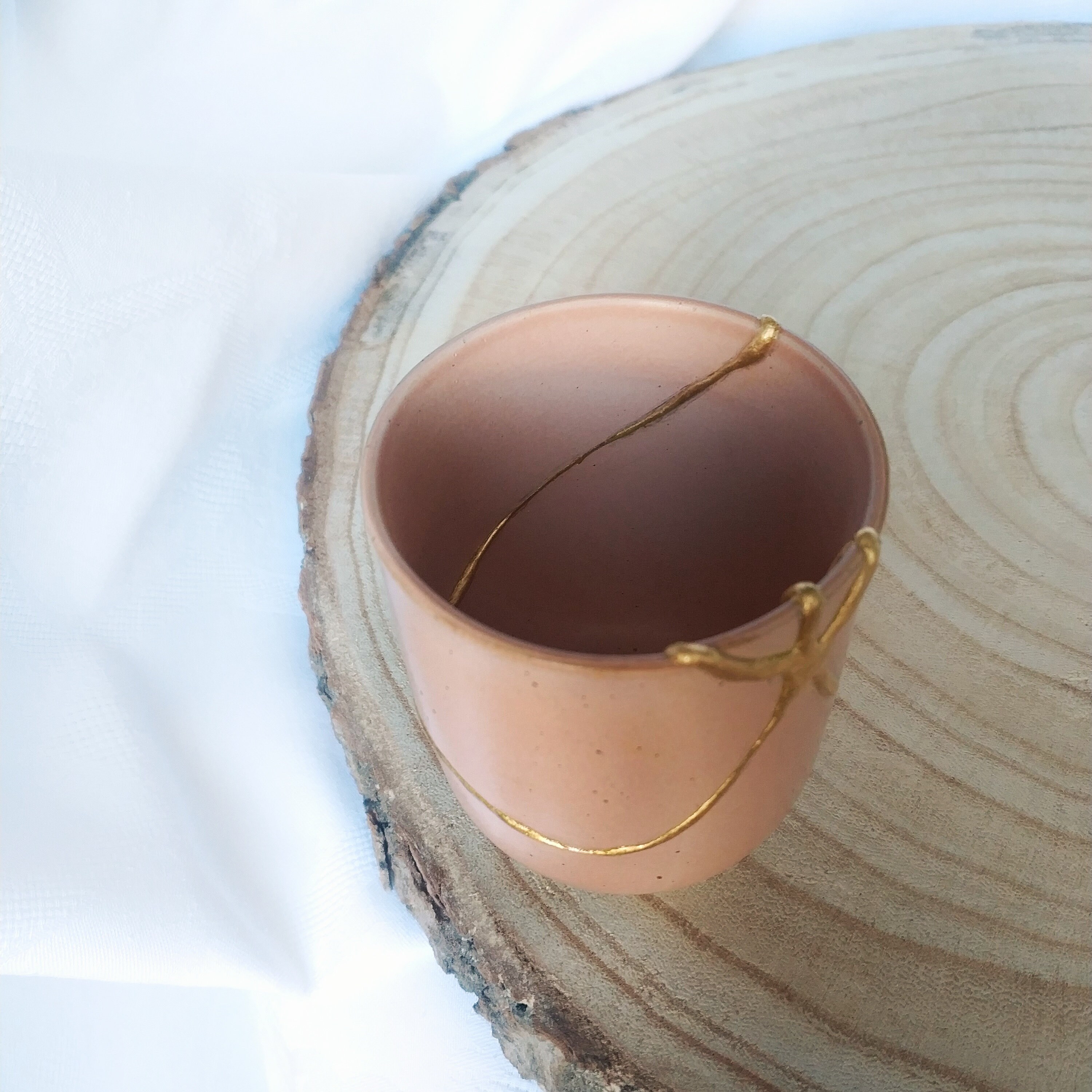 Pink and Grey Ceramic Kintsugi Vase Special Edition 22 Carat - Etsy ...