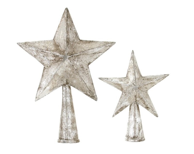 Classic Antique Silver Star Tree Topper (options) - Etsy
