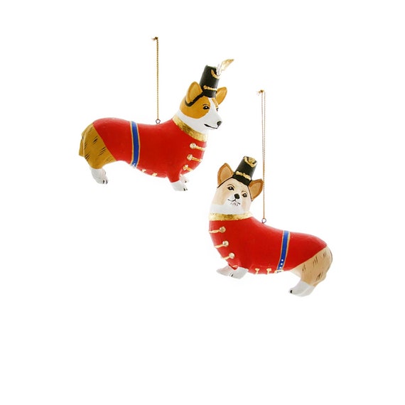 Royal Christmas Corgis / Queen Elizabeth II Corgi Ornaments - Etsy ...