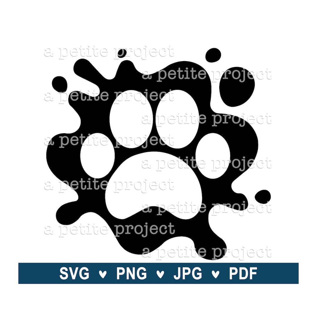 Puppy Paw Print SVG, Puppy Paw Print PNG, Paw Puddle, Puppy Paw Print ...