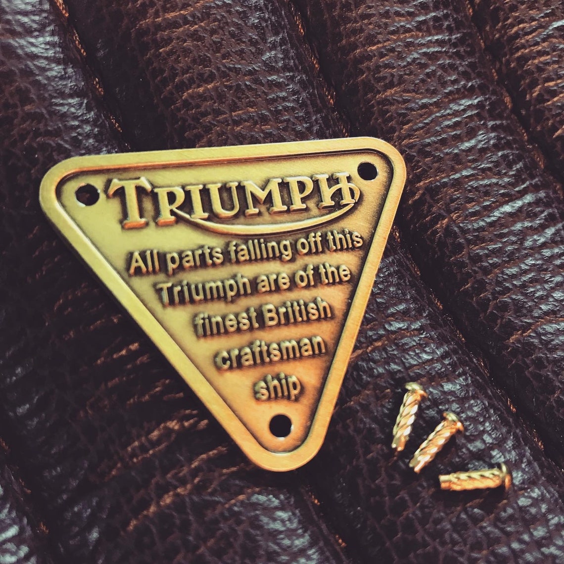 One Triumph Patent Plate All parts falling off this | Etsy
