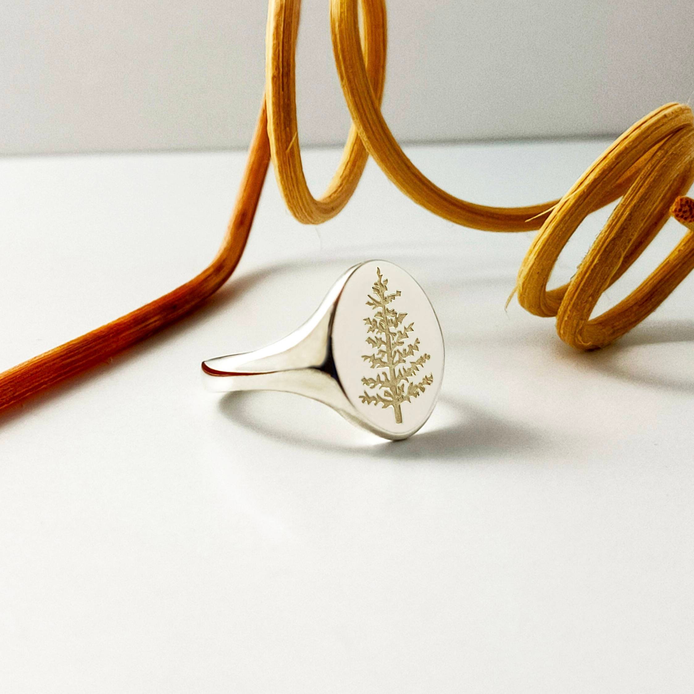 Pine Tree Ring Evergreens Tree Ring Nature Tree Ring - Etsy