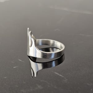 Sterling Silver Flame Ring, Motorcycle Flame Ring, Flame Ring for Men ...