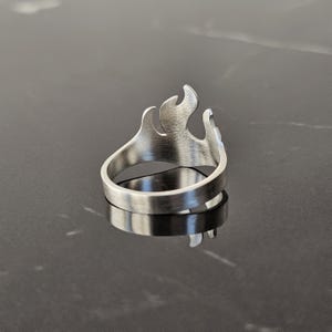 Sterling Silver Flame Ring, Motorcycle Flame Ring, Flame Ring for Men ...
