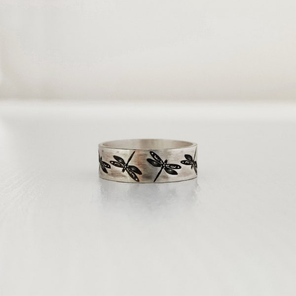 Silver Dragonfly Ring - Etsy