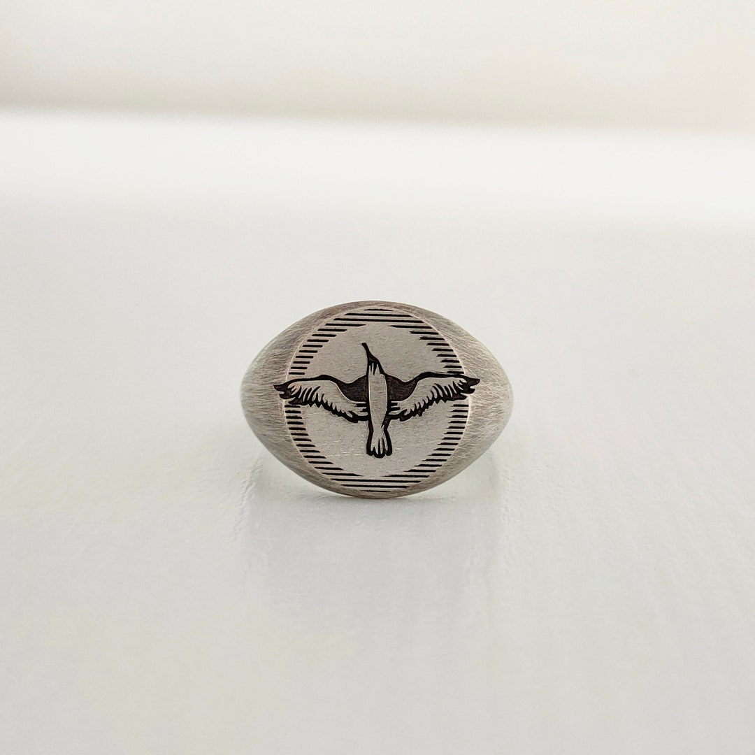 Albatross Signet Ring, Aviation Inspired Jewelry, the Great Wandering ...
