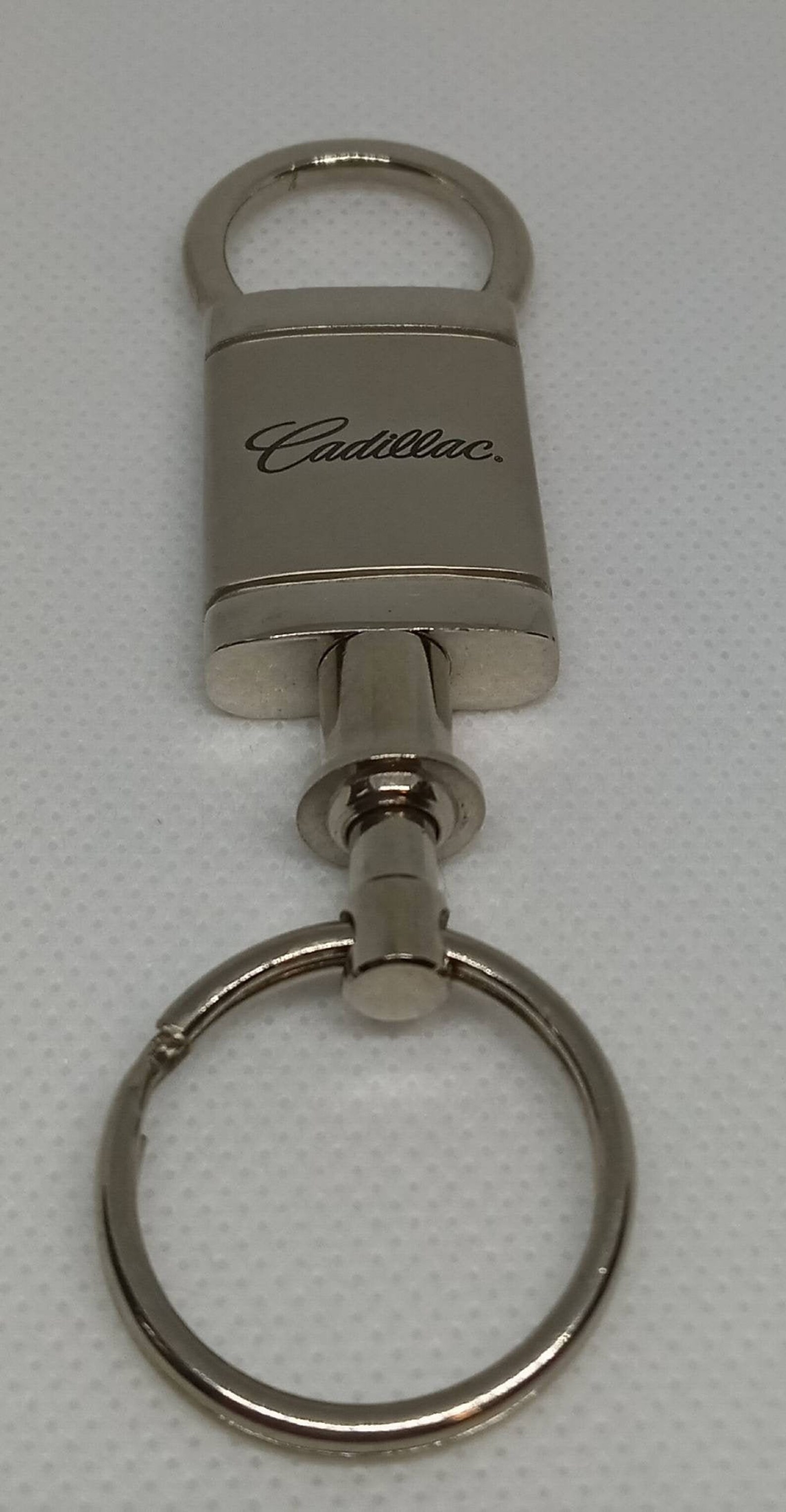 Silver toned Cadillac key chain | Etsy
