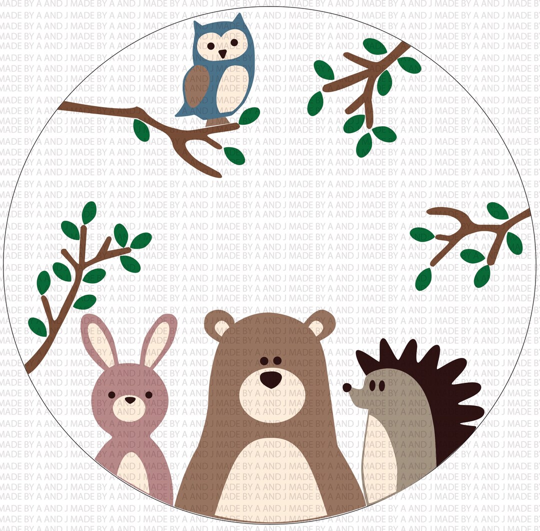 Woodland Friends SVG,PDF,PNG - Etsy