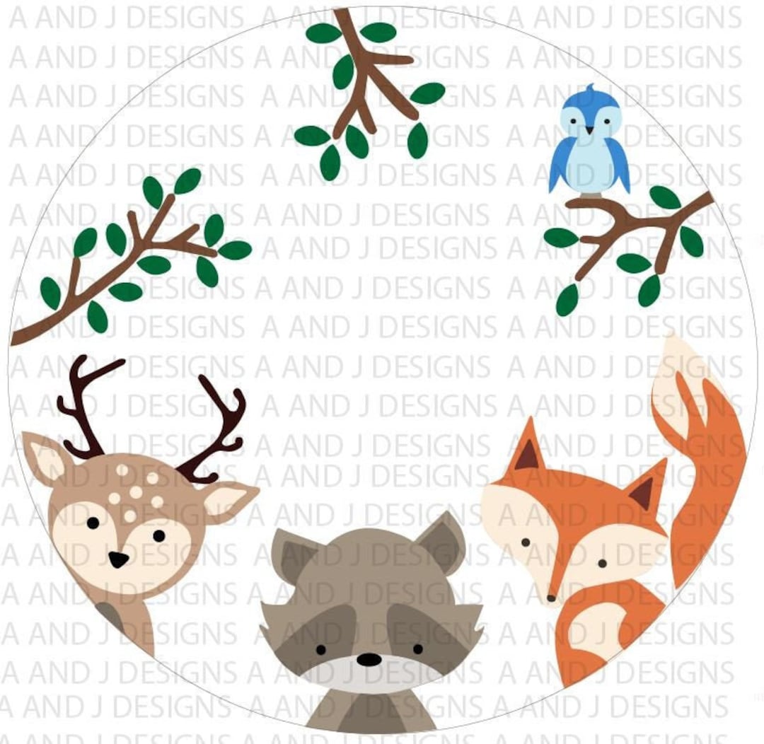 Woodland Critter Bunch SVG,PDF,PNG - Etsy