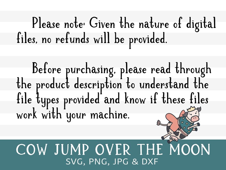 Cow Jump Over the Moon SVG Cut File for Cricut | Nursery SVG File ...