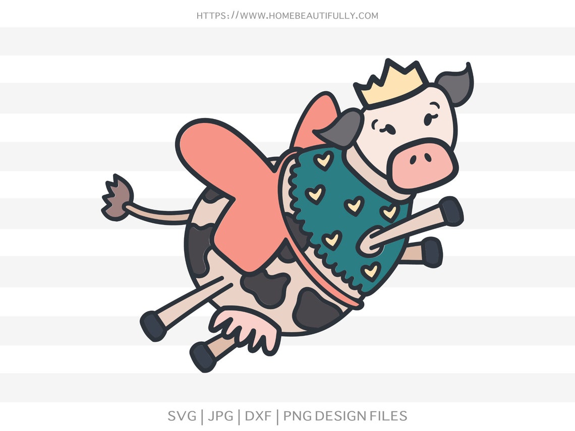 Cow Jump Over the Moon SVG Cut File for Cricut | Nursery SVG File ...