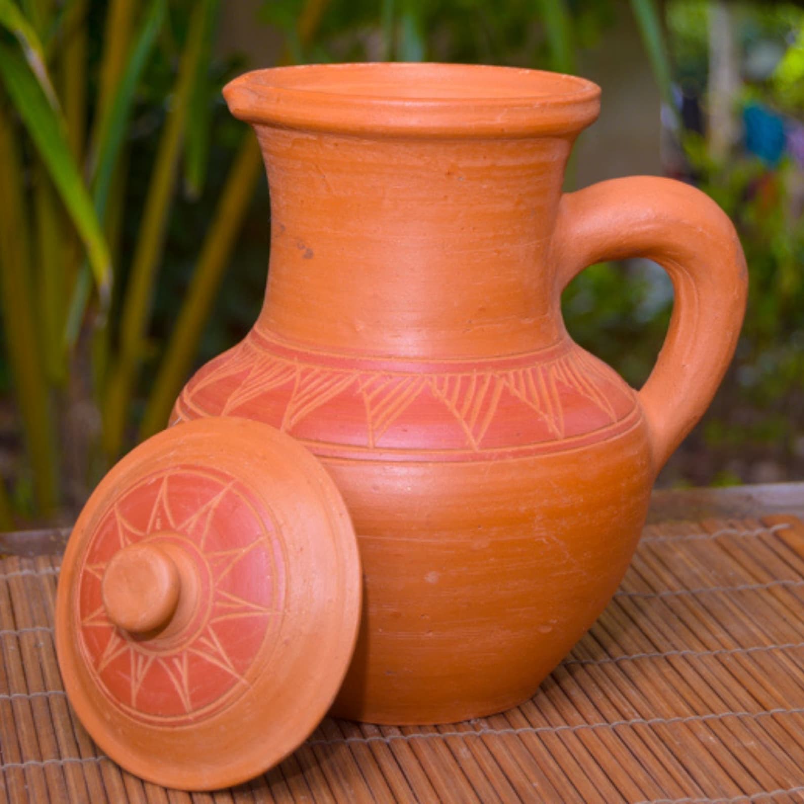 Terracotta Clay Water Jug with Lid Clay Classic Water Jug | Etsy